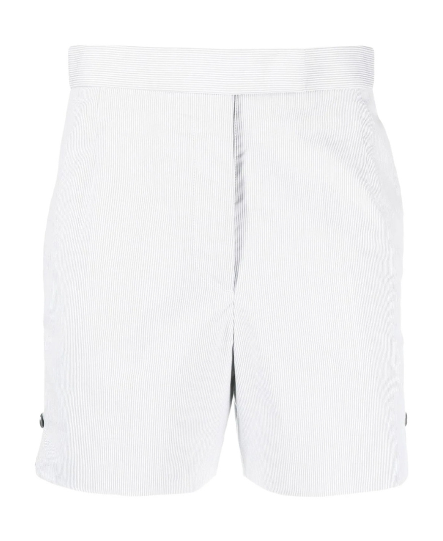 THOM BROWNE Four-Bar Striped Polo Top